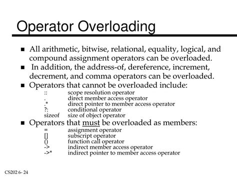 Ppt Introduction To C Operator Overloading Powerpoint Presentation