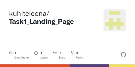 github kuhiteleena task1 landing page