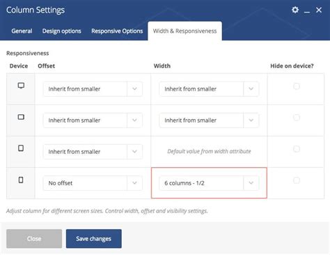 Column Settings In WPBakery Page Builder WordPress Websites For