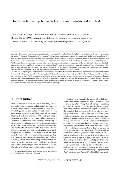 Pdf Relationship Between Predicate Argument Structure And
