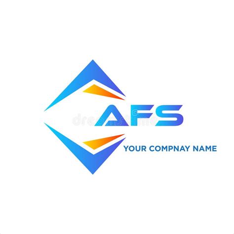Afs Abstract Technology Logo Design On White Background Afs Creative Initials Stock Vector