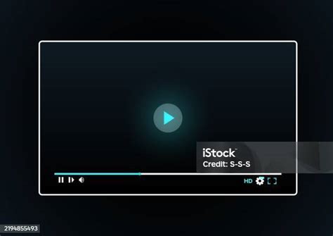 비디오 플레이어 Ui 템플릿입니다 스트림 화면 인터페이스 소셜 미디어 모바일 앱 온라인 영화 음악 재생 튜브 채널 웹 사이트 창 모형 버튼 바 패널 벡터 일러스트 레이 션