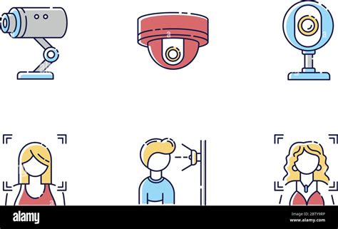 Biometric Identification Rgb Color Icons Set Stock Vector Image And Art Alamy