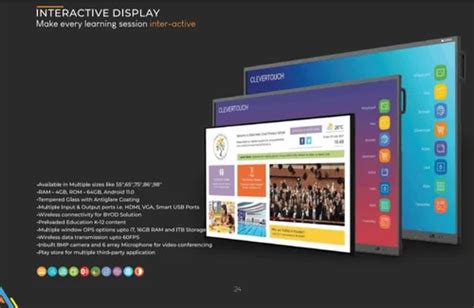 Interactive Board Geeken 75 Inch Interactive Flat Panel Display For Education Power