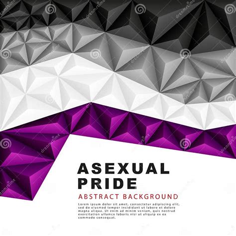 Polygonal Flag Of Asexual Pride Abstract Background In The Form Of Colorful Black Gray White
