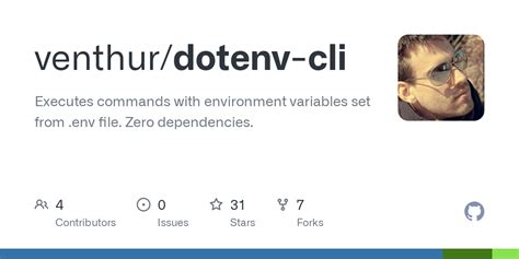 GitHub Venthur Dotenv Cli Executes Commands With Environment