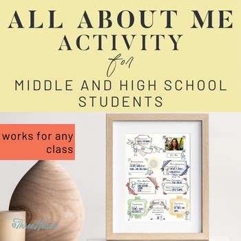 All About Me Worksheet Template Middle And High School Back To School