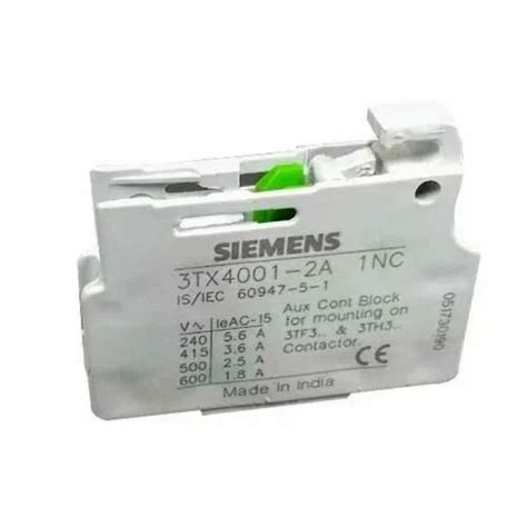 Siemens Auxiliary Contact Block At ₹ 1500 Piece Auxiliary Contactor In Vadodara Id
