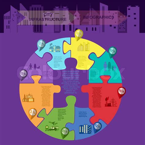 Set Of Elements Infrastructure City Vector Infographics Colourbox