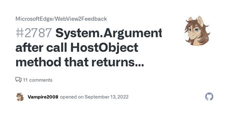 System ArgumentException After Call HostObject Method That Returns Non