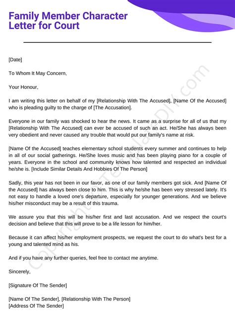 Character Reference Letter For Court Sentencing Resignation Letter Sample