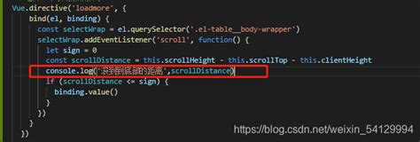 Vueelement Ui：vue自定义指令监听el Table的滚动事件，达到滚动条滚动到底部加载新数据。若依element Table