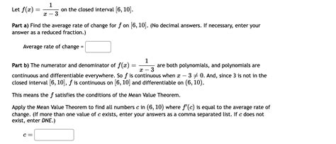 Solved Let Fx1x 3 ﻿on The Closed Interval 610part A