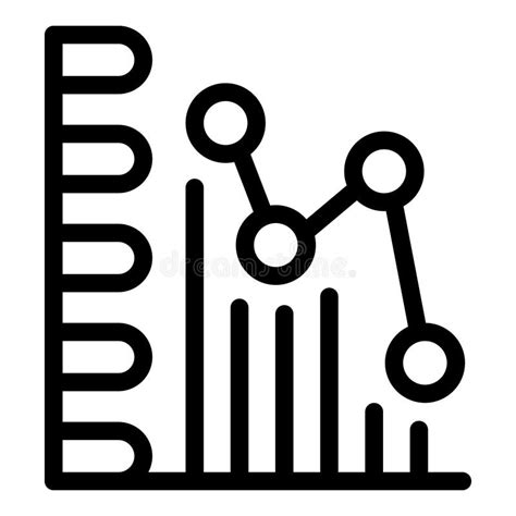 Line Graph Showing Market Trend With Decreasing Values Stock Vector Illustration Of Icon