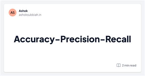 Accuracy Precision Recall