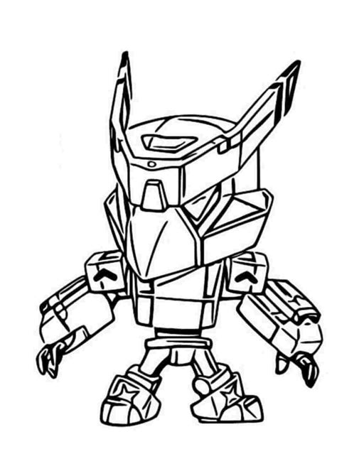 Раскраски Раскраска Ворон Бравл Старс и Гром Раскраски скачать и распечатать бесплатно