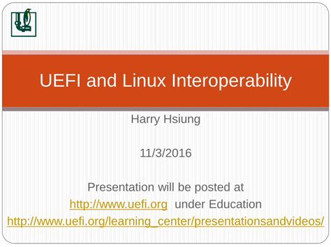 Pdf Uefi And Linux Interoperability And Linux Uefi And Linux