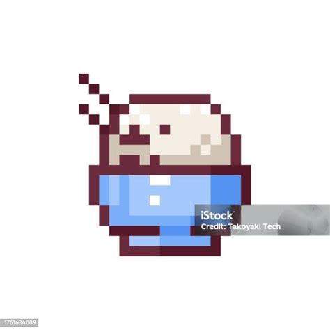 픽셀 아트 밥그릇 레트로 8 비트 스타일 인기있는 아시아 음식 일러스트 젓가락으로 접시에 밥을 담습니다 스티커 복고풍 장식 요소 게임 자산 이모티콘 패치 아바타에