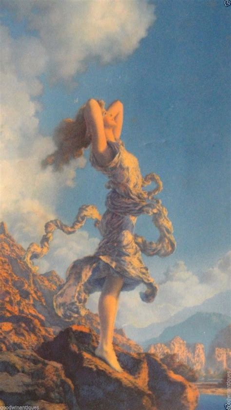 Original Maxfield Parrish Ecstasy Art Deco Edison Mazda Calendar Print Collectors Weekly