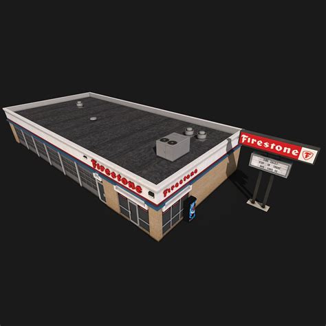 파이어 스톤 컴플리트 자동 서비스 빌딩 3d 모델 15 Fbx Max Obj Free3d