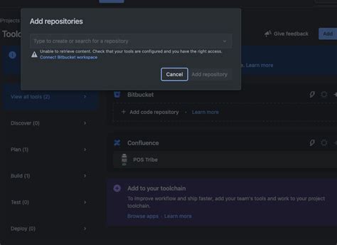 Toolchain Does Not Show Bitbucket Cloud Repositories Jira And Jira Service Management