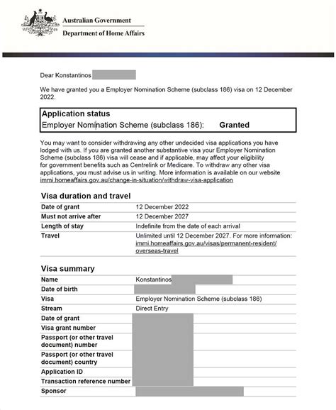 Congratulation Konstantinos Visa Subclass 186 Granted