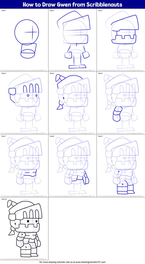 How To Draw Gwen From Scribblenauts Scribblenauts Step By Step DrawingTutorials