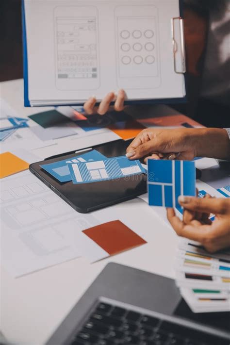 Team Of Ui Ux Web Designer Are Working Together To Develop Mobile Responsive Websites Mobile