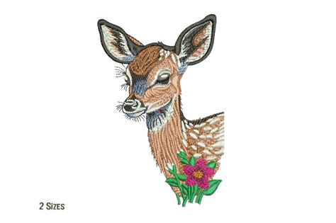 Deer Embroidery Design · Creative Fabrica