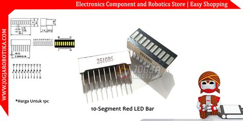 Jual 10 Segment Red LED Bar