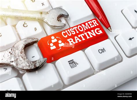 Handwriting Text Customer Rating Word Written On Gauge The Customer