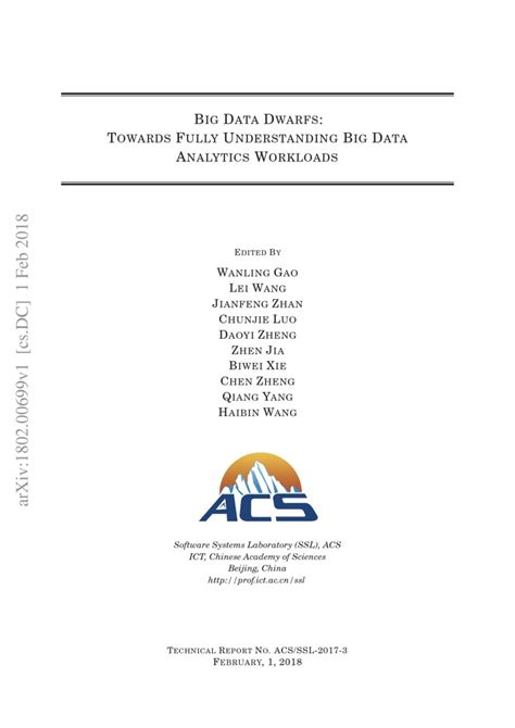 big data dwarfs towards fully understanding big data analytics