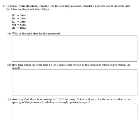 Solved Pipeline For The Following Questions Consider A Chegg