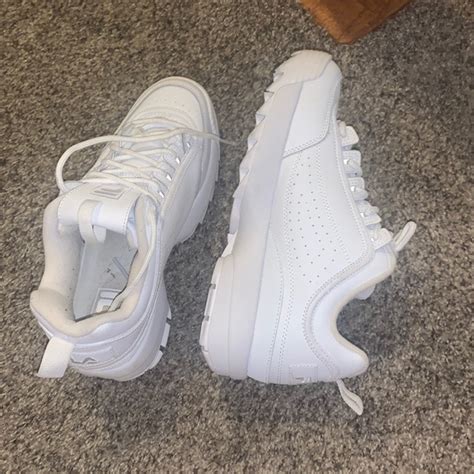 Fila Shoes Completely White Filas Worn Only A Few Times Inside Poshmark