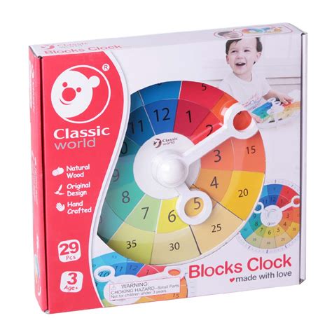 Classic World Blocks Clock Educanda