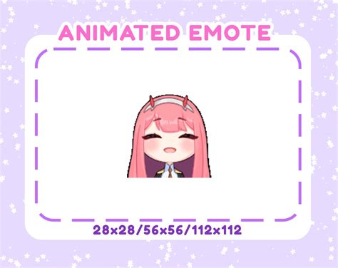 Zero Two Happy Emote Etsy