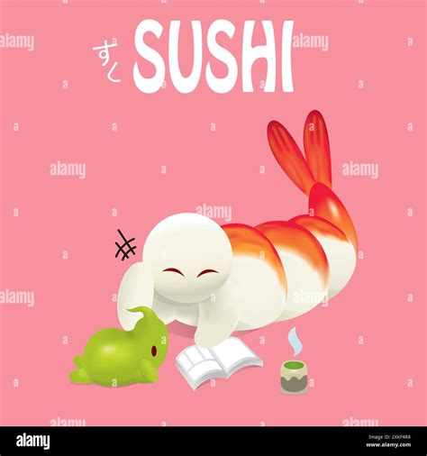 Vector Of A Cute Sushi Character Stock Vector Image And Art Alamy