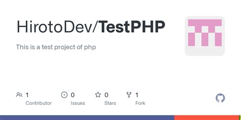 Github Hirotodevtestphp This Is A Test Project Of Php