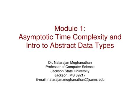ECEG Module Algorithm Efficiency Module Asymptotic Time Complexity And Intro To