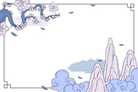 손으로 그린 중국 스타일 그림 무료 벡터