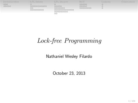 Lockfree Operating System Design And Implementation Lecture Slides Docsity