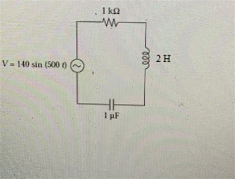 Solved Determine The Rms Voltage Drop Across The Resistor In