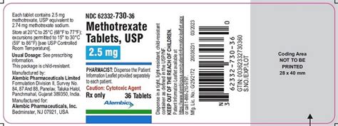 Methotrexate By Alembic Pharmaceuticals Inc Alembic Pharmaceuticals