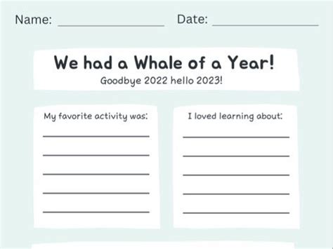 New Year 2023 Worksheet Teaching Resources