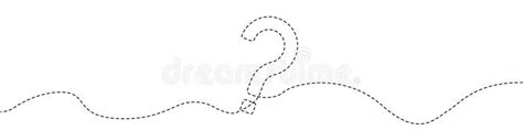 Continuous Line Drawing Of Question Mark Vector Punctuation Mark End