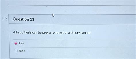 Solved Question 11a Hypothesis Can Be Proven Wrong But A