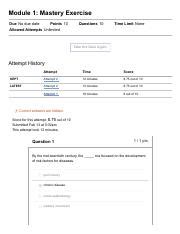 Module Mastery Exercise WD BIO Pdf Module Mastery Exercise Due No Due Date