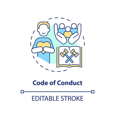 Editable Code Of Conduct Icon Concept Isolated Vector Lobbying Government Thin Line