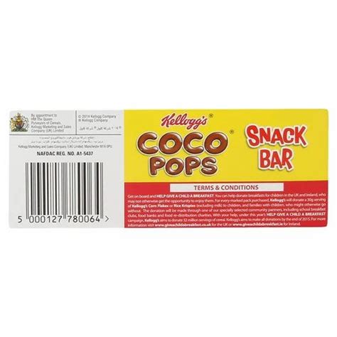 Chocolate Kelloggs Coco Pops Snack Bar Pack Of 6 Bars 120g Packaging Type Box At Rs 375kg In