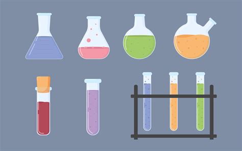 Premium Vector Set Laboratory Test Tubes Glass Tube Chemical